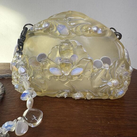 Maya Handbags | Bags | Maya Beverly Hills Bag Lady Clear Frosted Hard ...